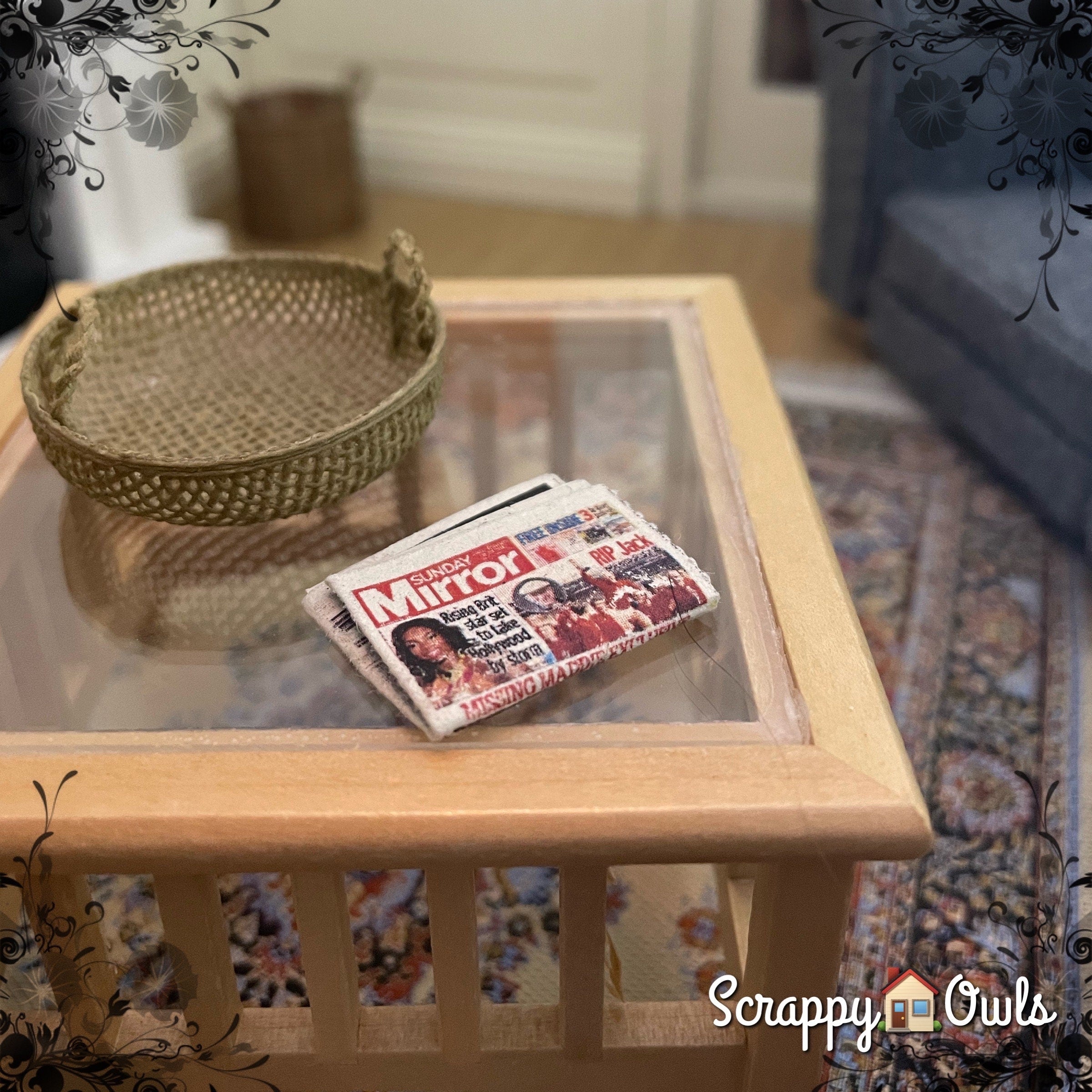 1:12 folded newspaper Tabloid – Scrappy Create